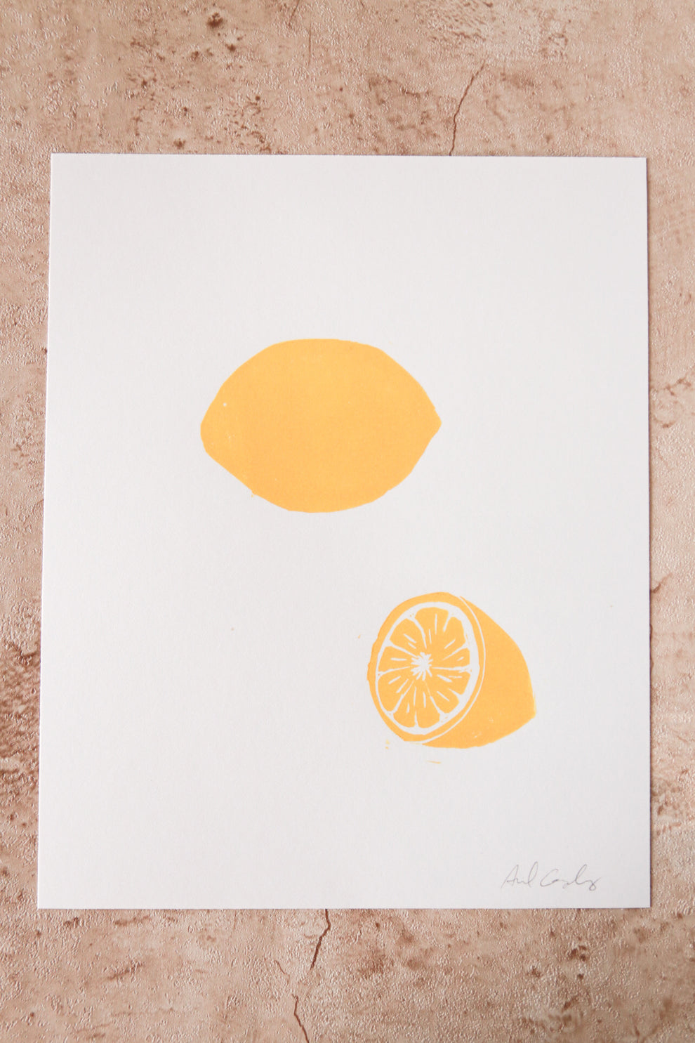 Lemon Linocut Print – Thistle & Lore